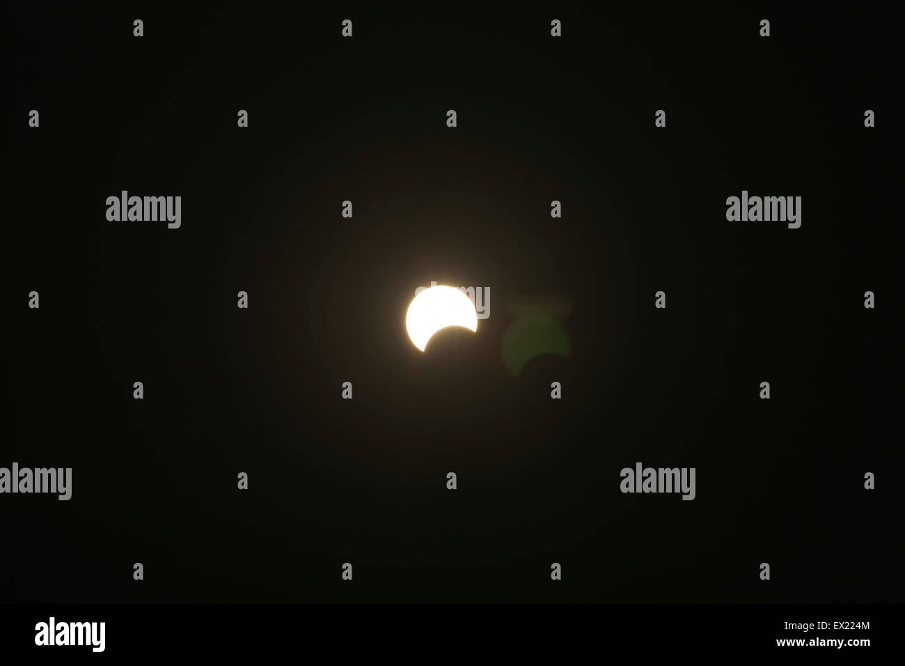 an annular solar eclipse as observed in Yibin, Sichuan province January ...
