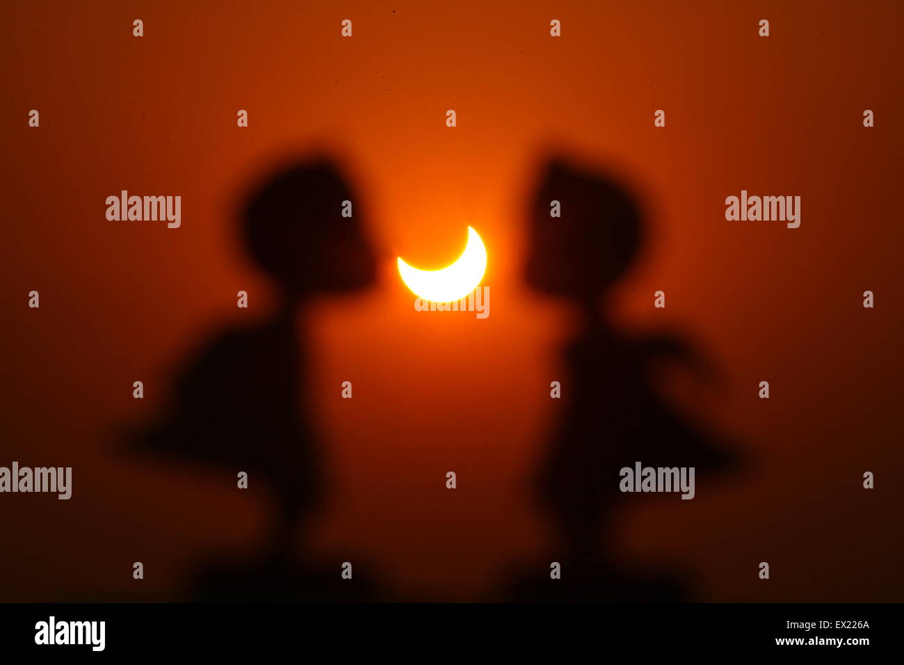 An annular solar eclipse as observed in Yuncheng, Shanxi province ...