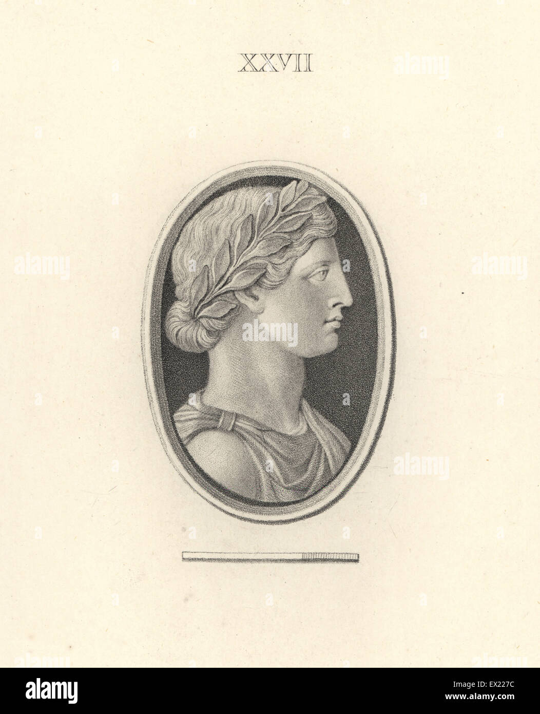 Antonia Minor or Agrippina Minor, Roman empress. Copperplate engraving ...