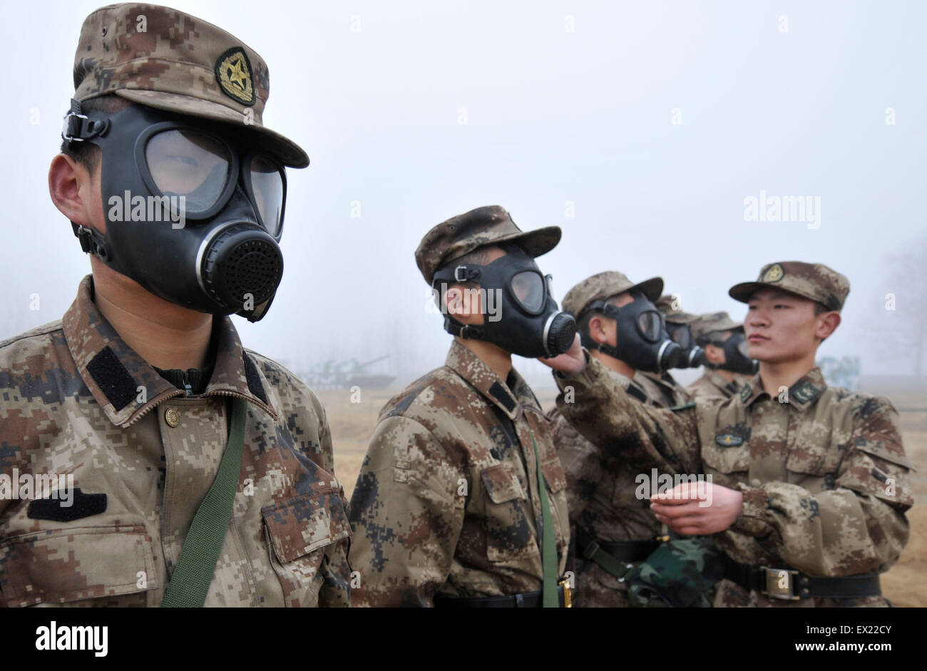Recruits of PLA carry out a training session at a military base in ...