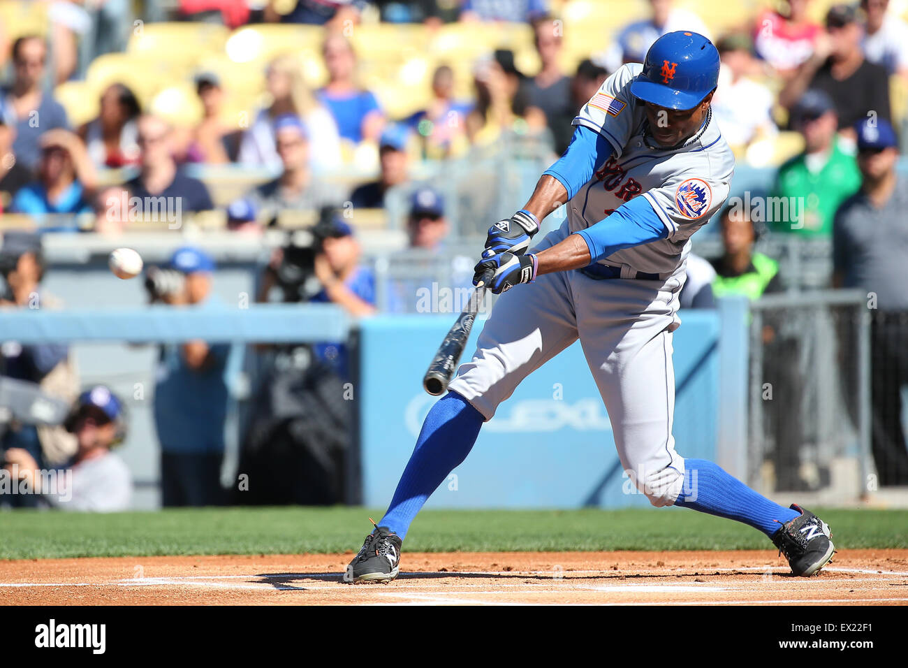 Los Angeles, CA, USA. 4th July, 2015. New York Mets right fielder ...