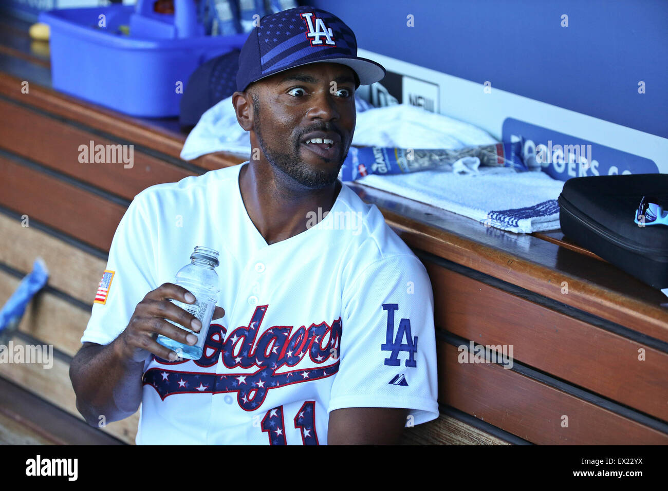 Los Angeles, CA, USA. 4th July, 2015. Los Angeles Dodgers shortstop ...