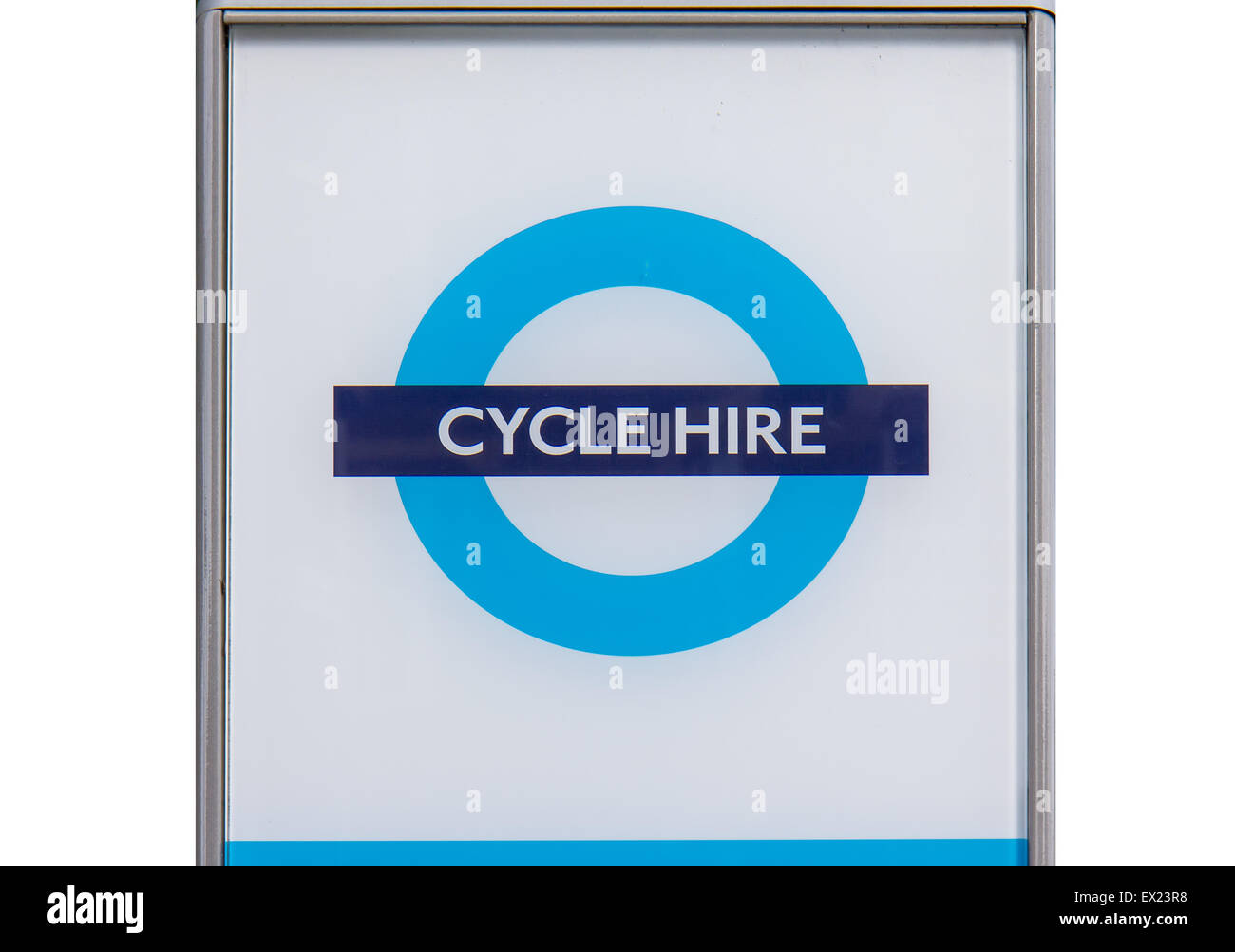 Cycle hire sign Stock Photo - Alamy