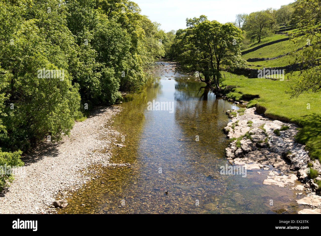 River Wharf valley, Wharfedale, Kettlewell , Yorkshire Dales national ...