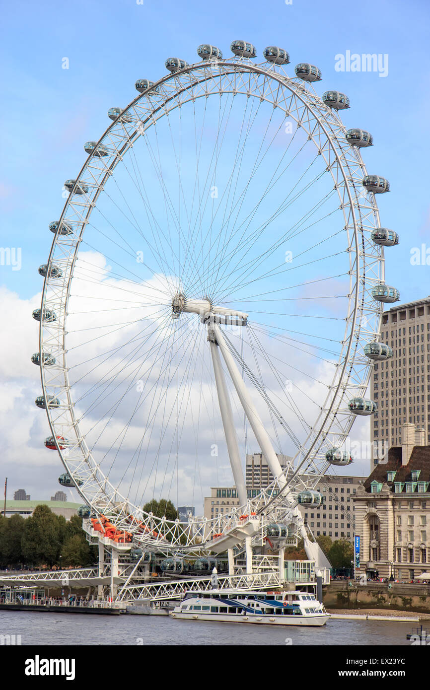The London eye view from Westminster bridge Stock Photo - Alamy