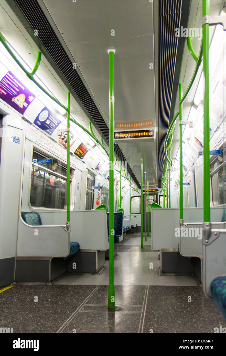 London metro - interior Stock Photo - Alamy