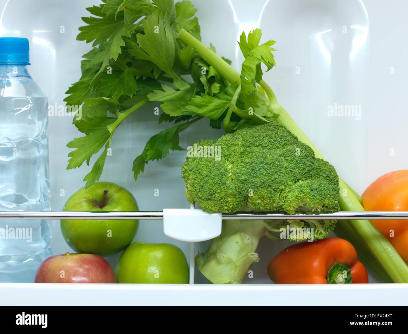 Shot Open Fridge Healthy Food Stock Photos & Shot Open Fridge Healthy ...