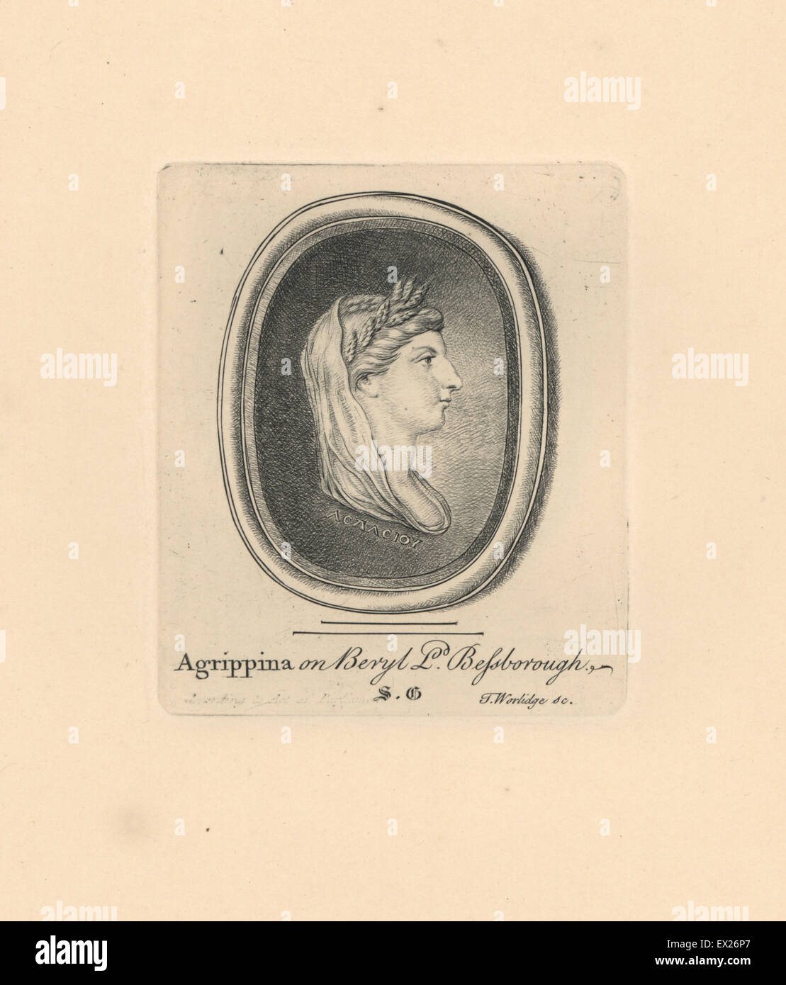 Portrait of Agrippina Minor, Roman Empress, wife to Claudius, with ...
