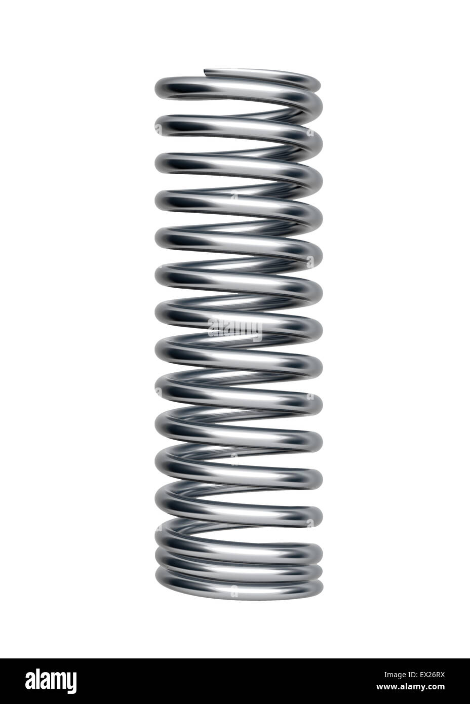 Steel spring isolated on white background Stock Photo - Alamy