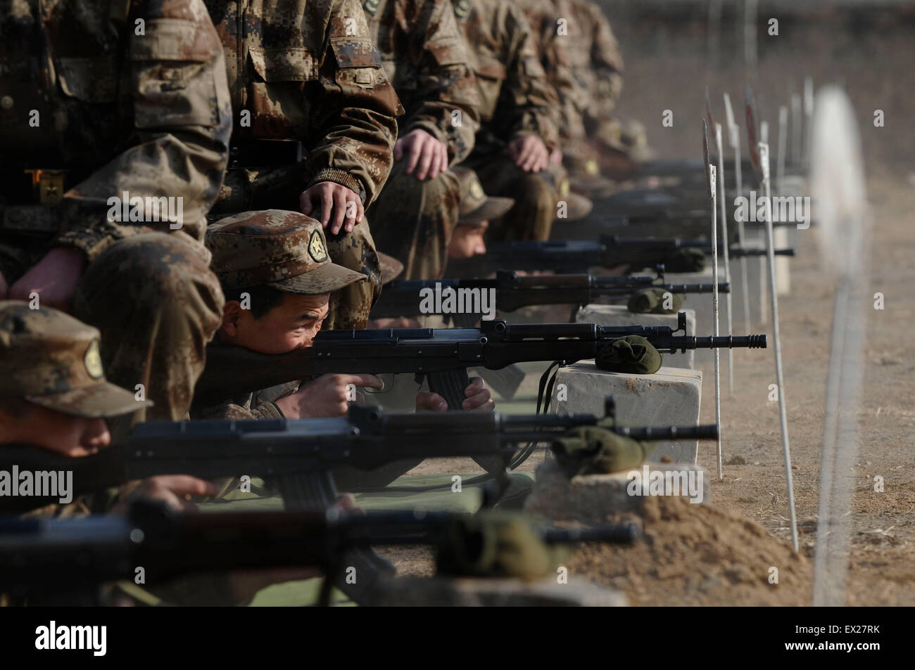 Recruits of China's People's Liberation Army (PLA) attend a training ...