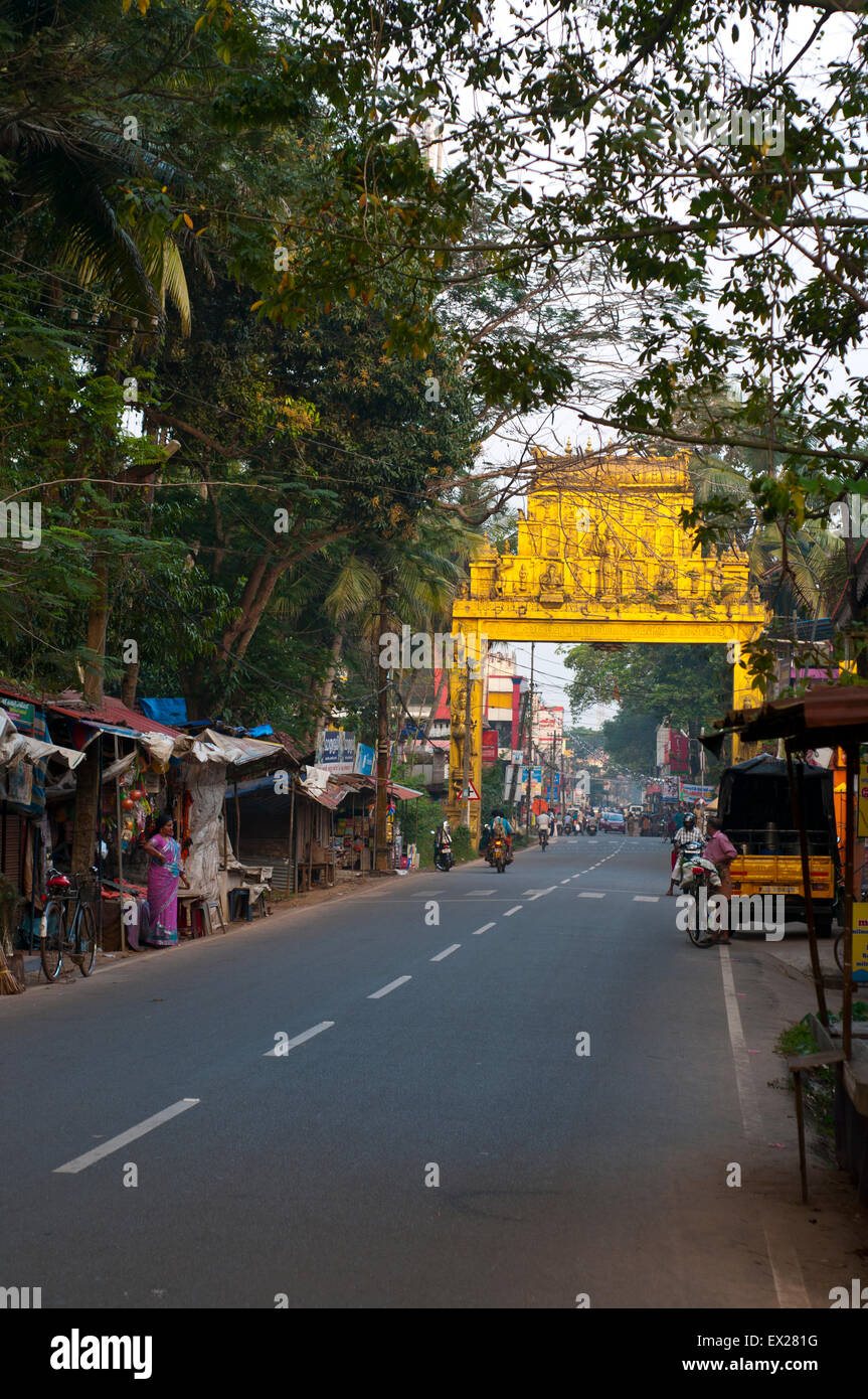 snake temple gate, kerala, south india, india, asia Stock Photo - Alamy