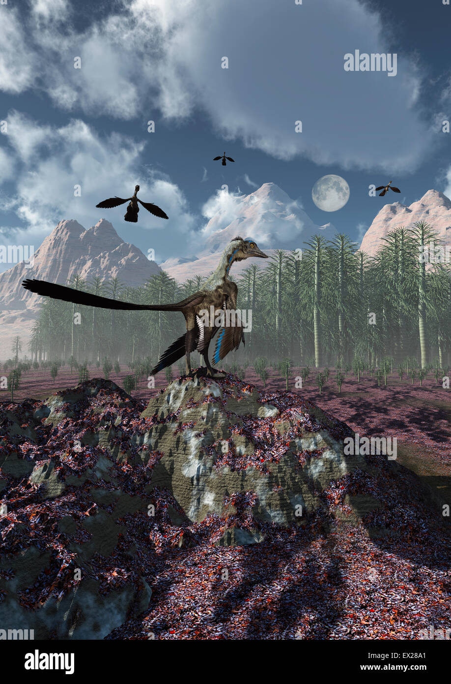 Archaeopteryx flying hi-res stock photography and images - Alamy