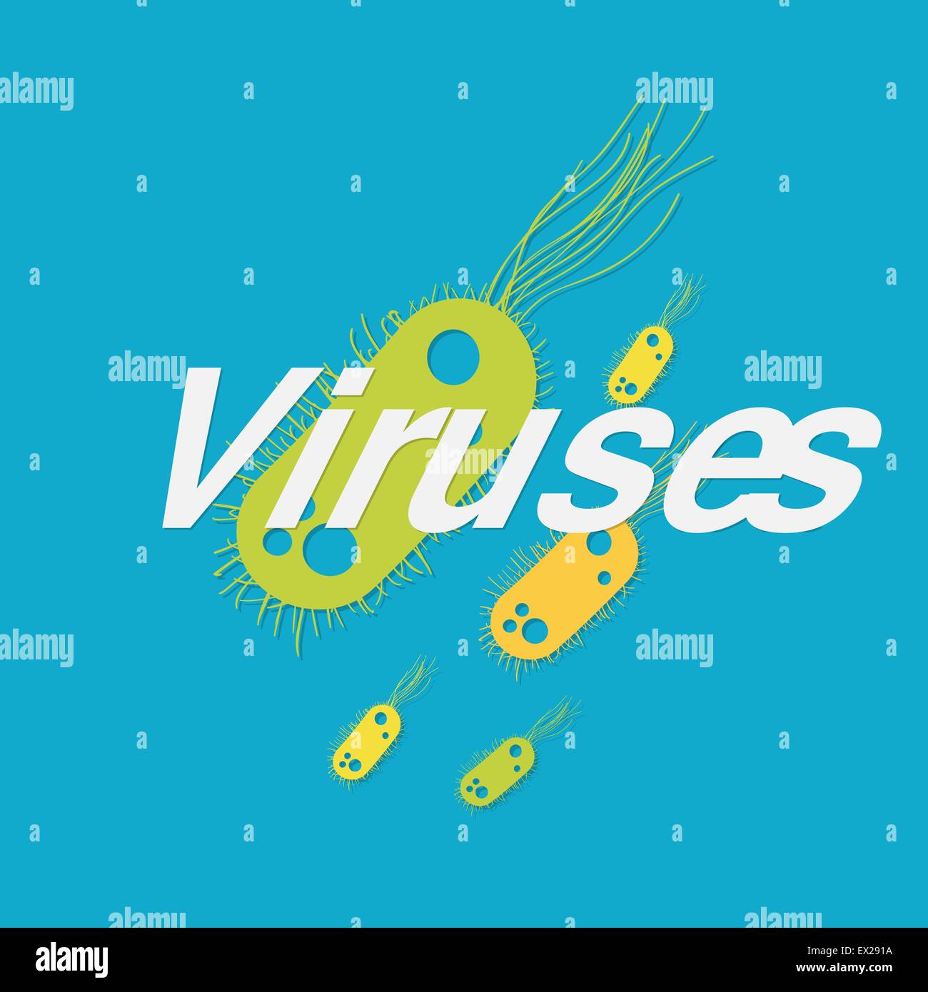 Virus concept with virus icons and text Stock Vector Image & Art - Alamy