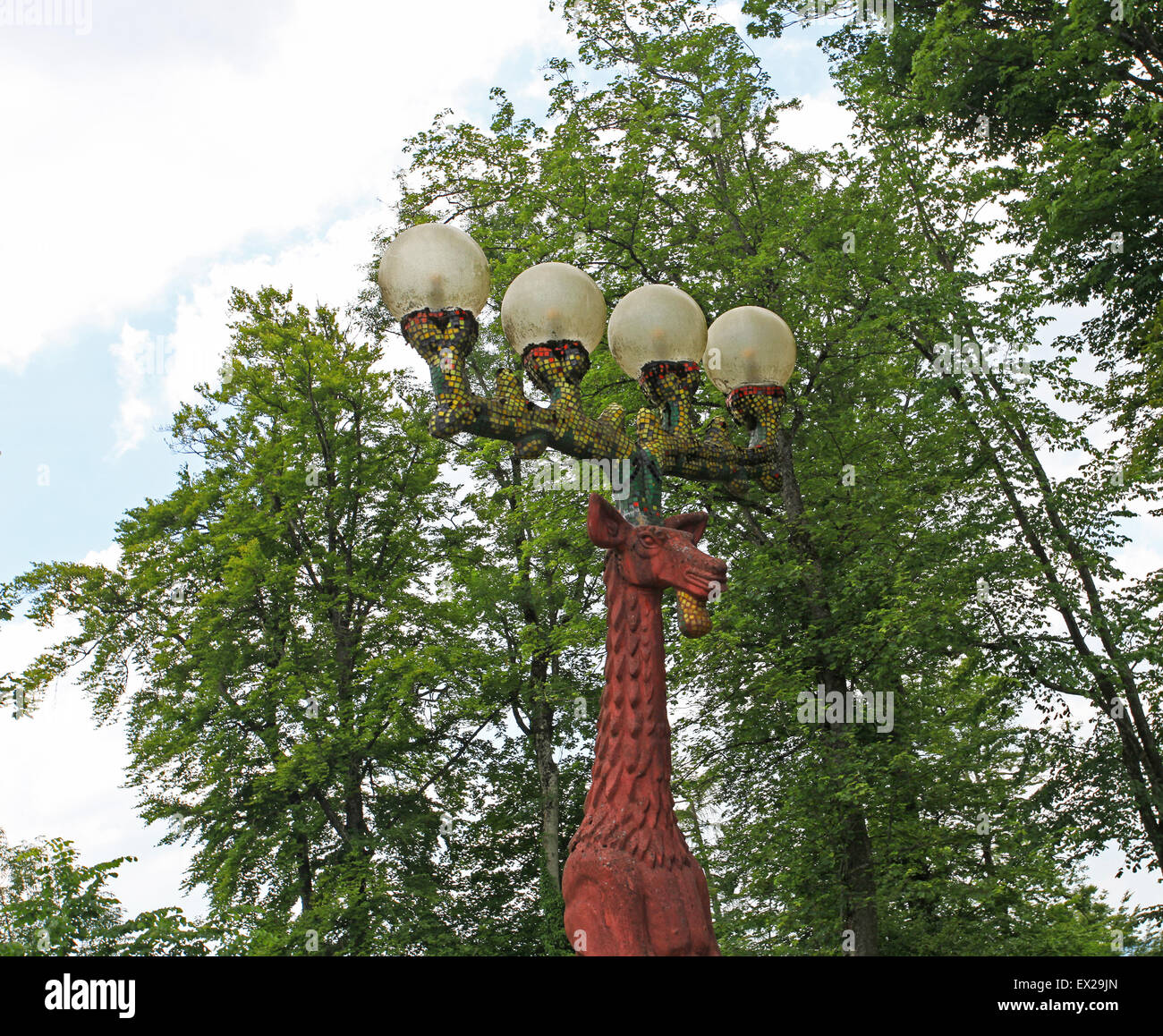 Deer pathway lights on a mountain trail in Switzerland Stock Photo - Alamy