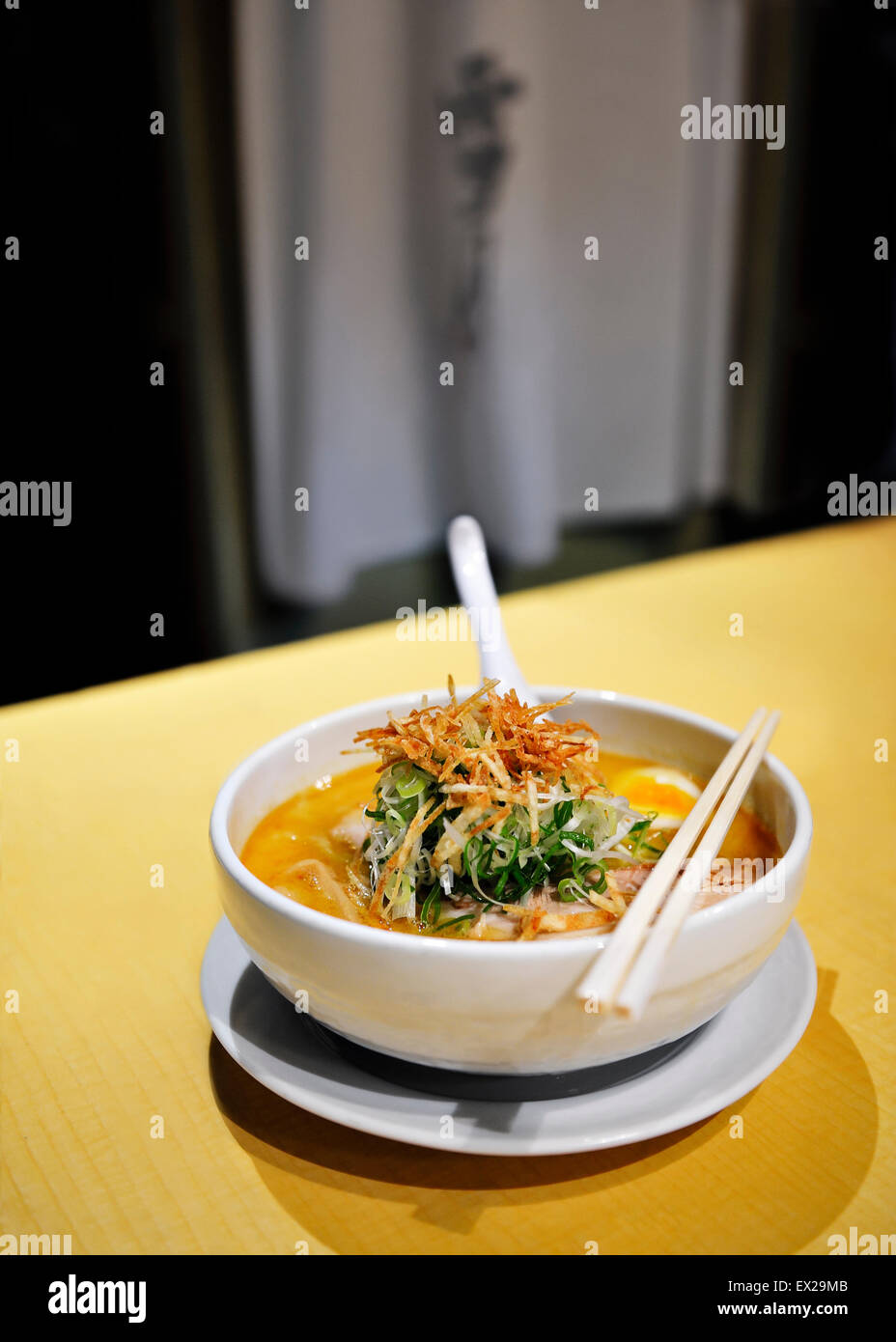 Japanese ramen in a bowl Stock Photo - Alamy