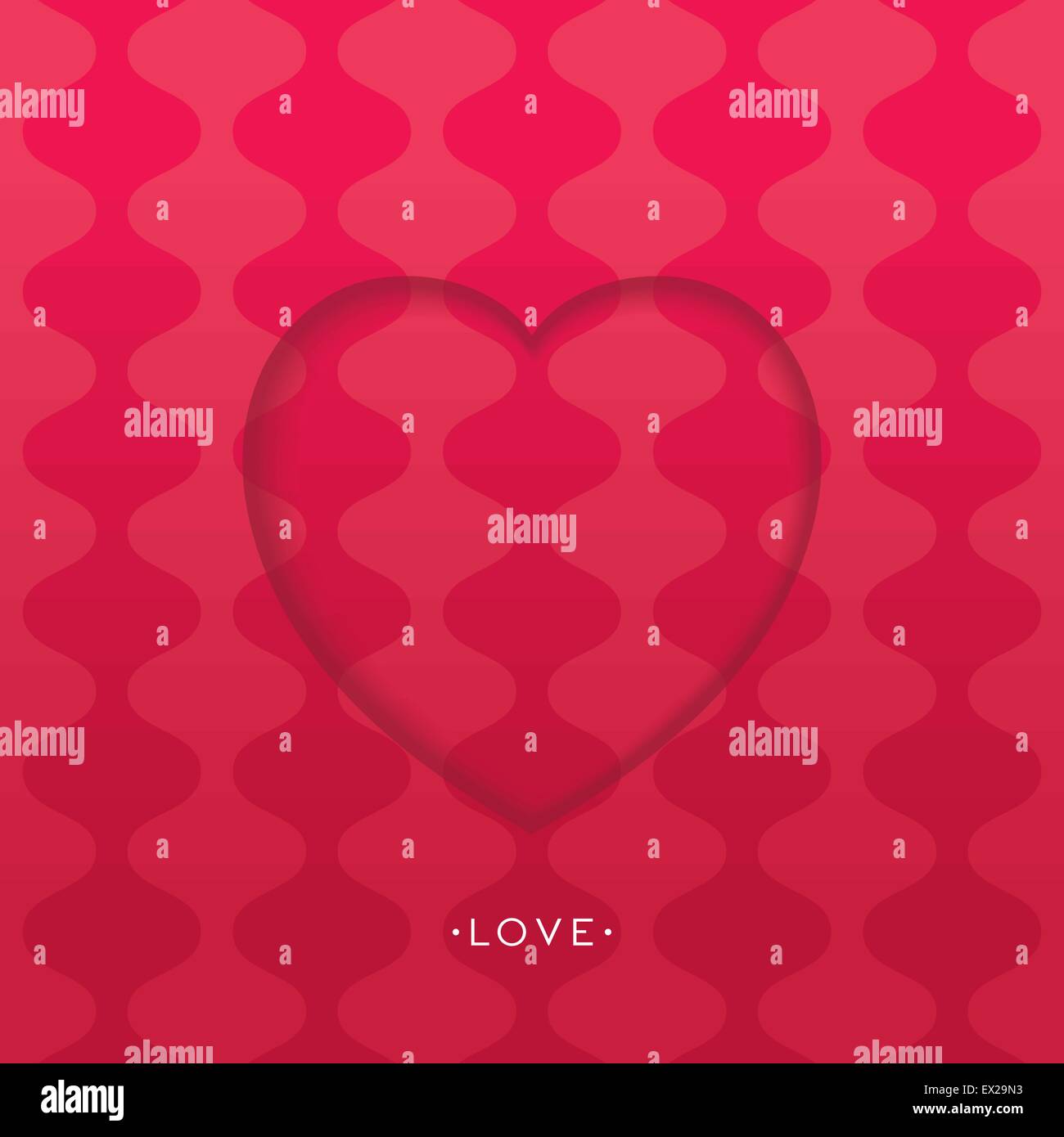Beautiful heart pattern with 3D effect. Vector background eps10 Stock ...