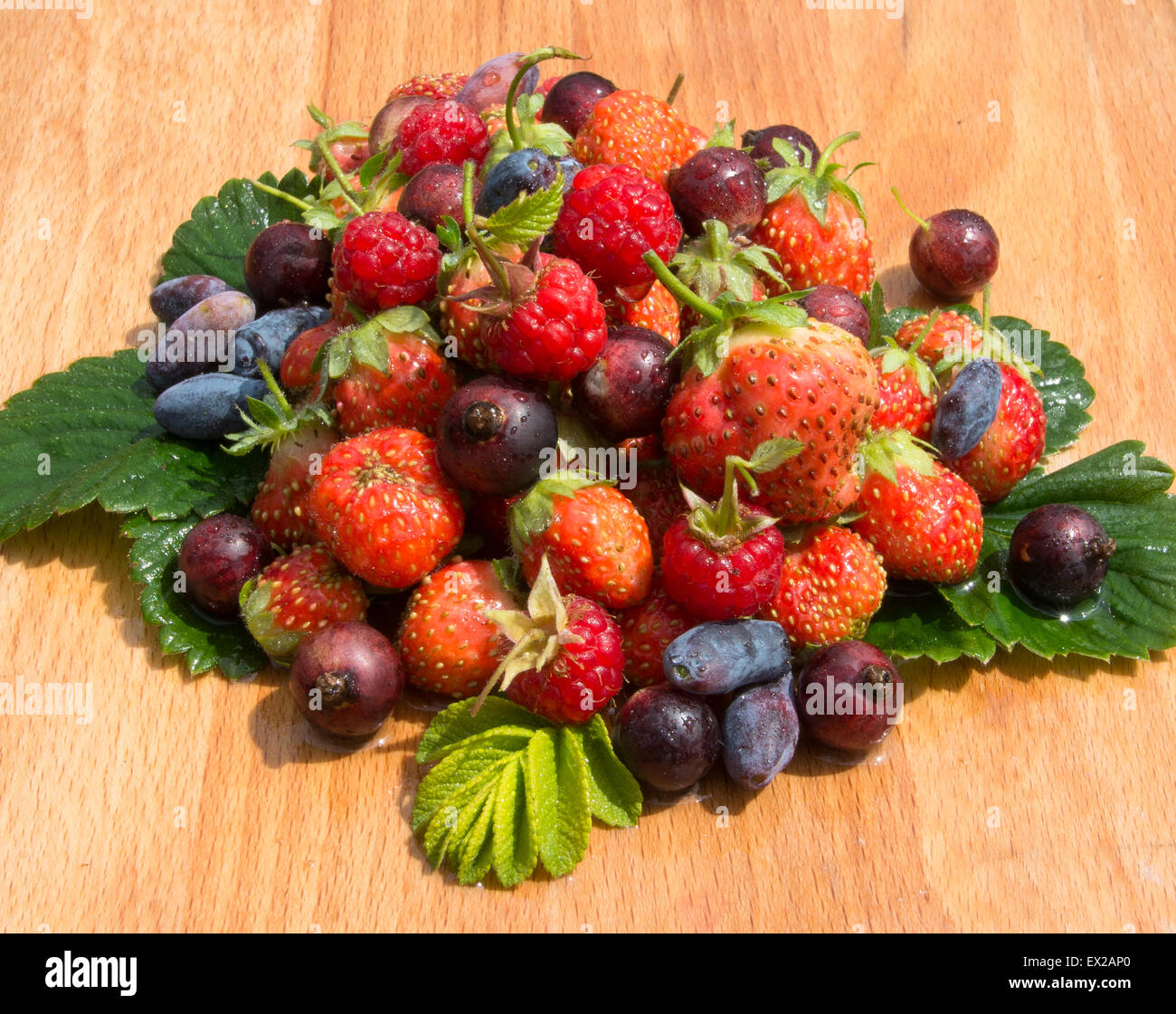 delicious berry platter Stock Photo - Alamy