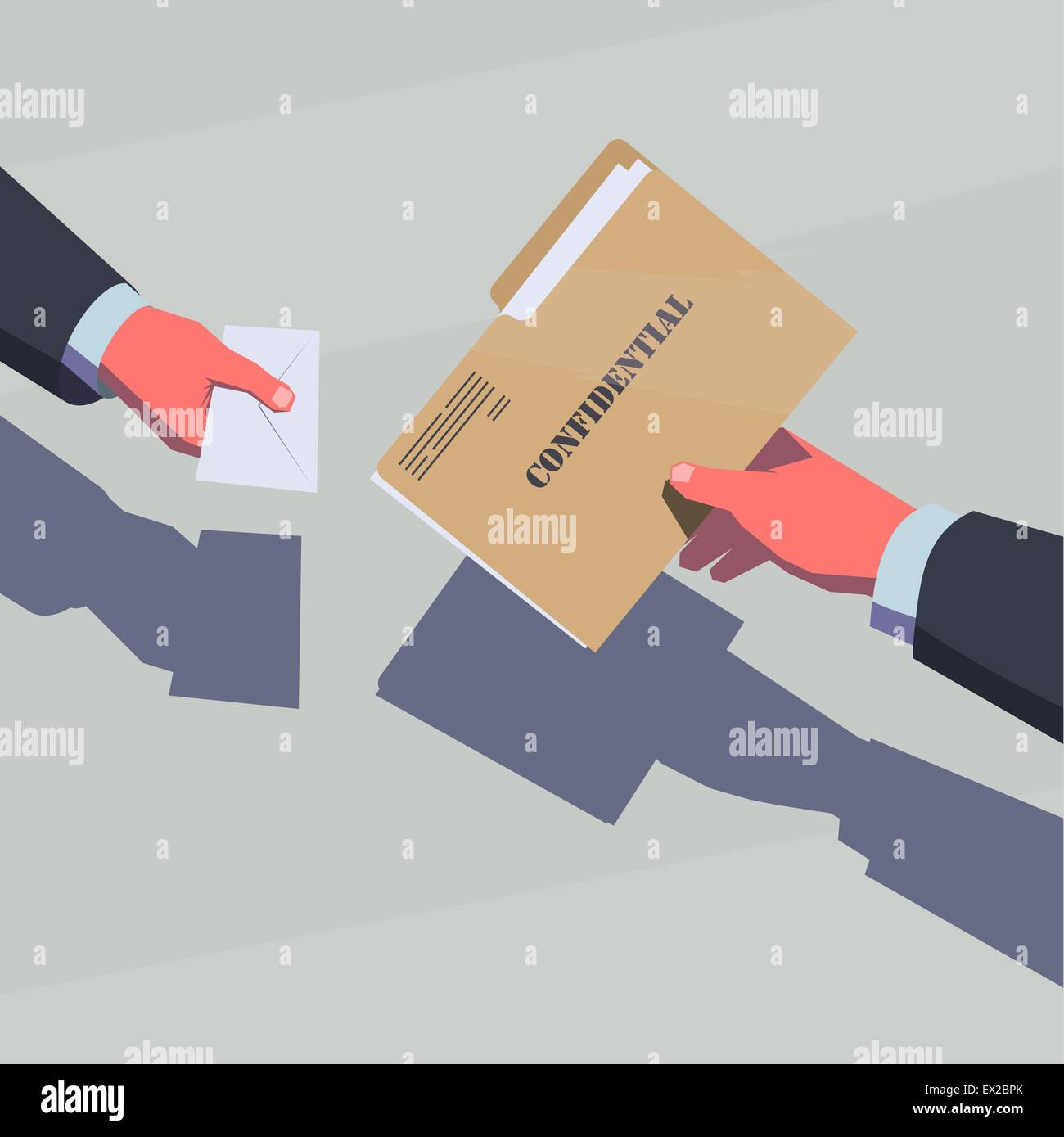 Hand passing envelope Stock Vector Images - Alamy