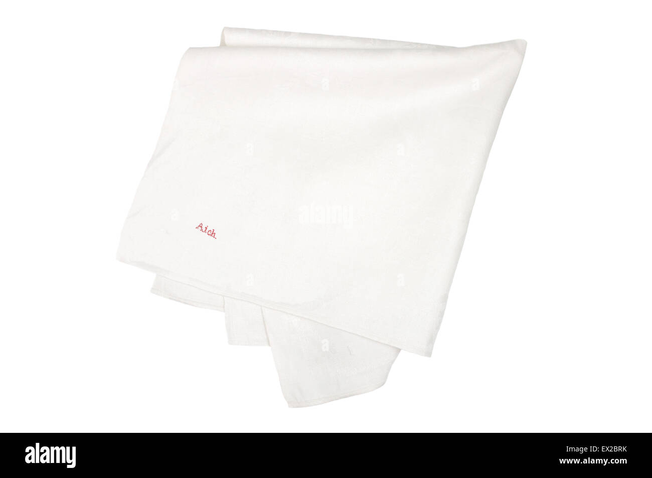 Cloth with monogram Stock Photo - Alamy