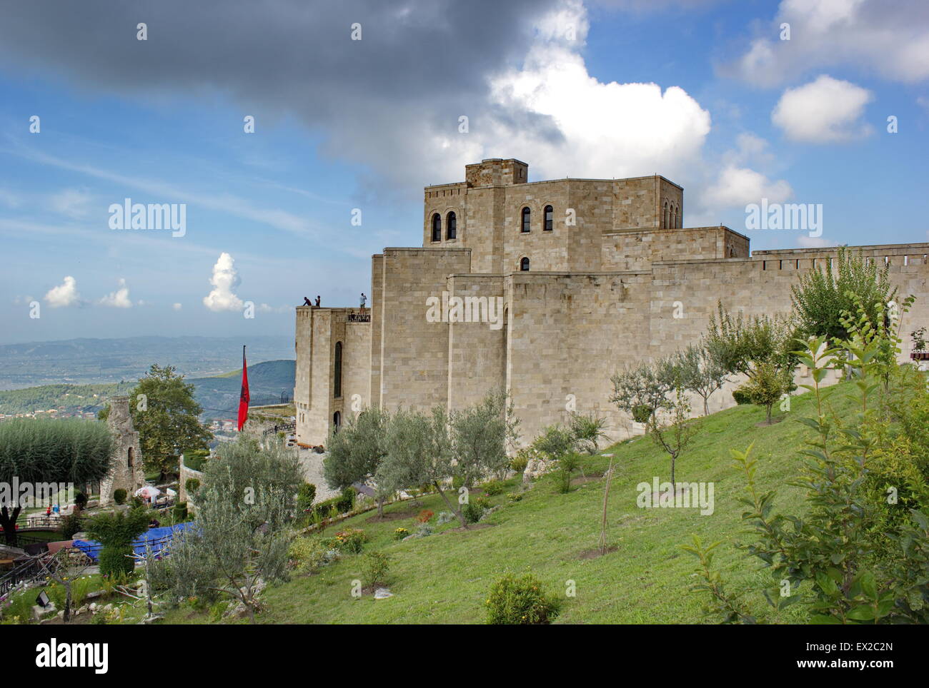 castle areal and Skanderbeg museum in Kruje, Albania Stock Photo - Alamy