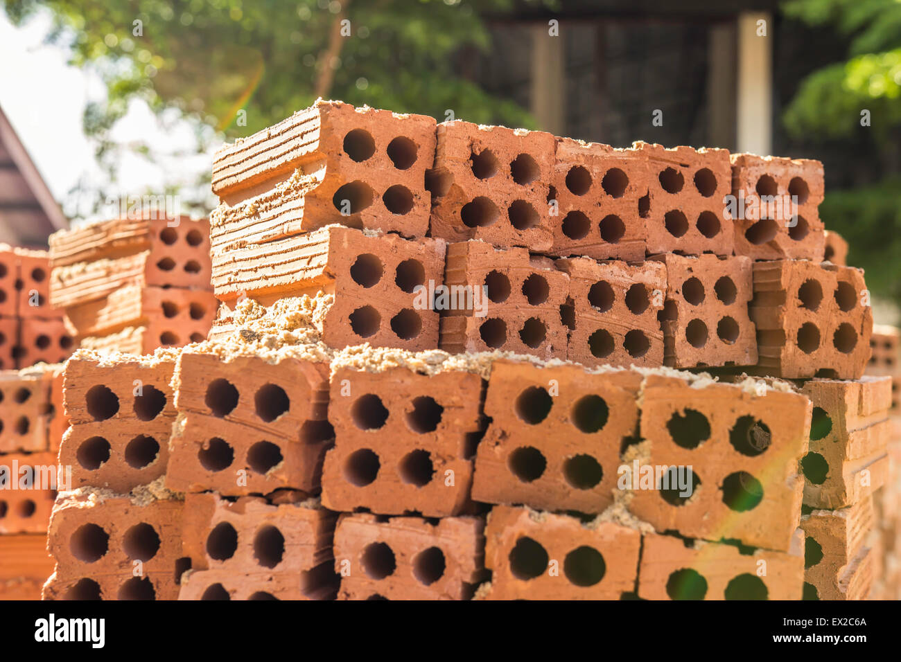 Building bricks stone redbrick Stock Photo - Alamy