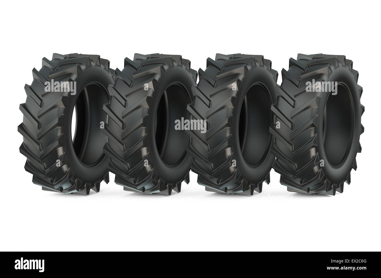 Group of tractor tires isolated on white background Stock Photo - Alamy