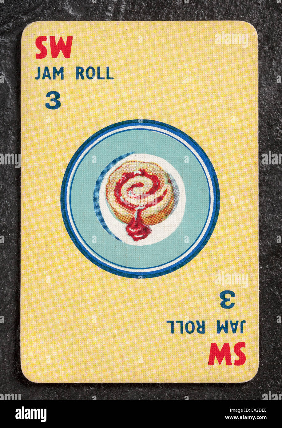 Menuette Playing Card Jam Roll Stock Photo - Alamy
