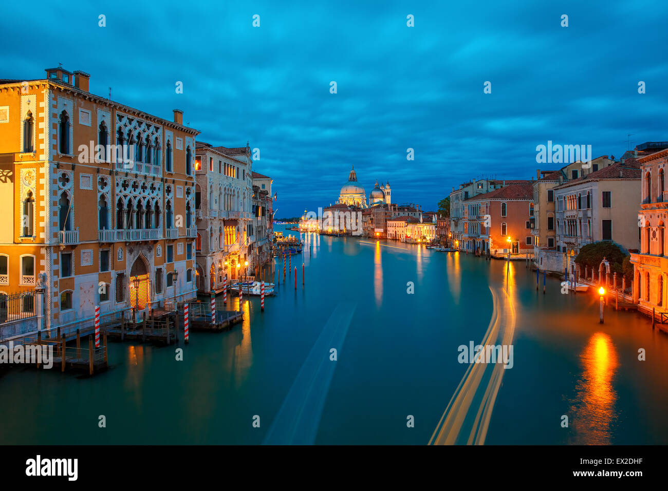 Grand canal at night in Venice, Italy Stock Photo - Alamy