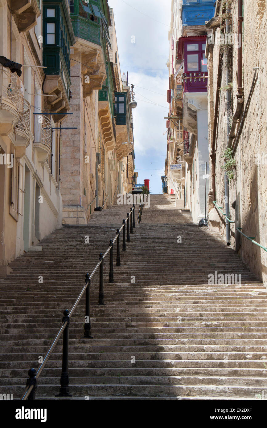 Stairs valletta malta hi-res stock photography and images - Alamy