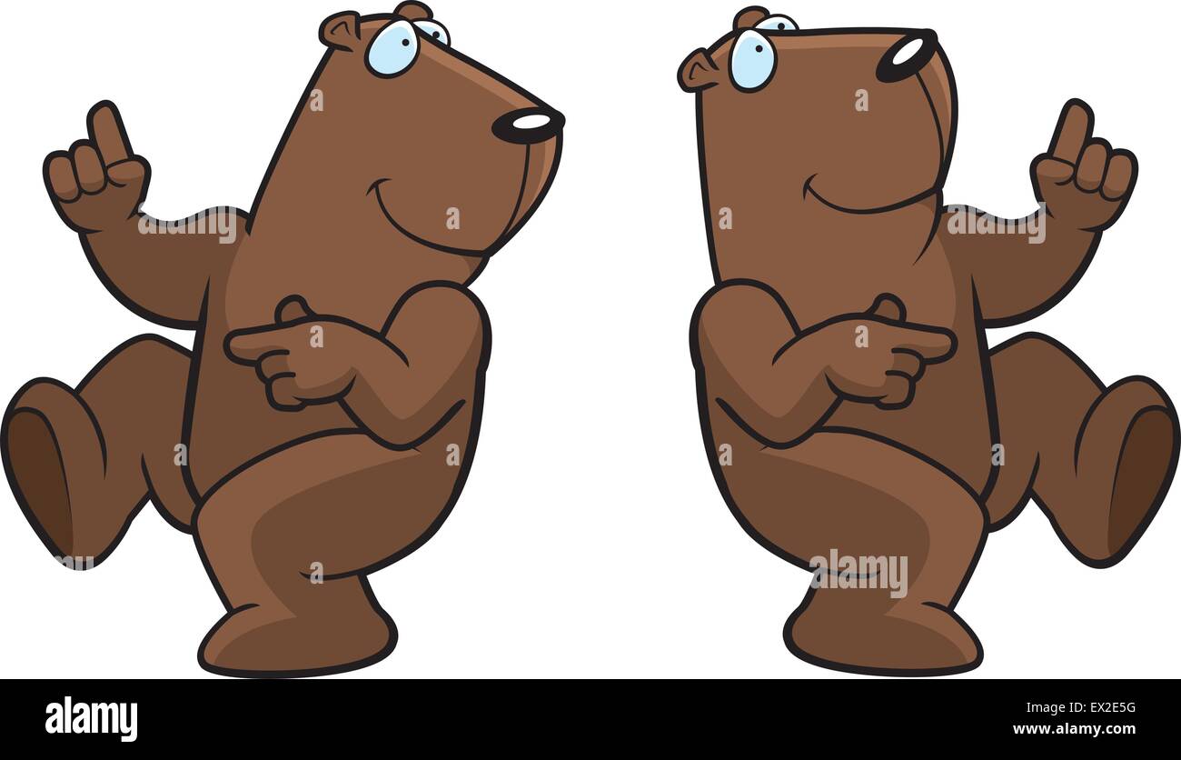 A happy cartoon groundhog dancing and smiling Stock Vector Image & Art ...