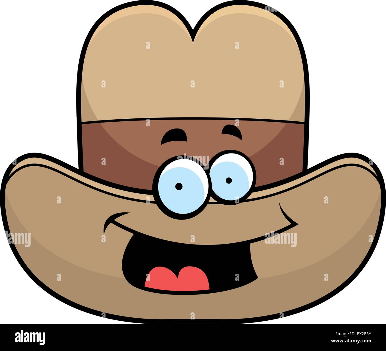 A cartoon cowboy hat smiling and happy Stock Vector Image & Art - Alamy