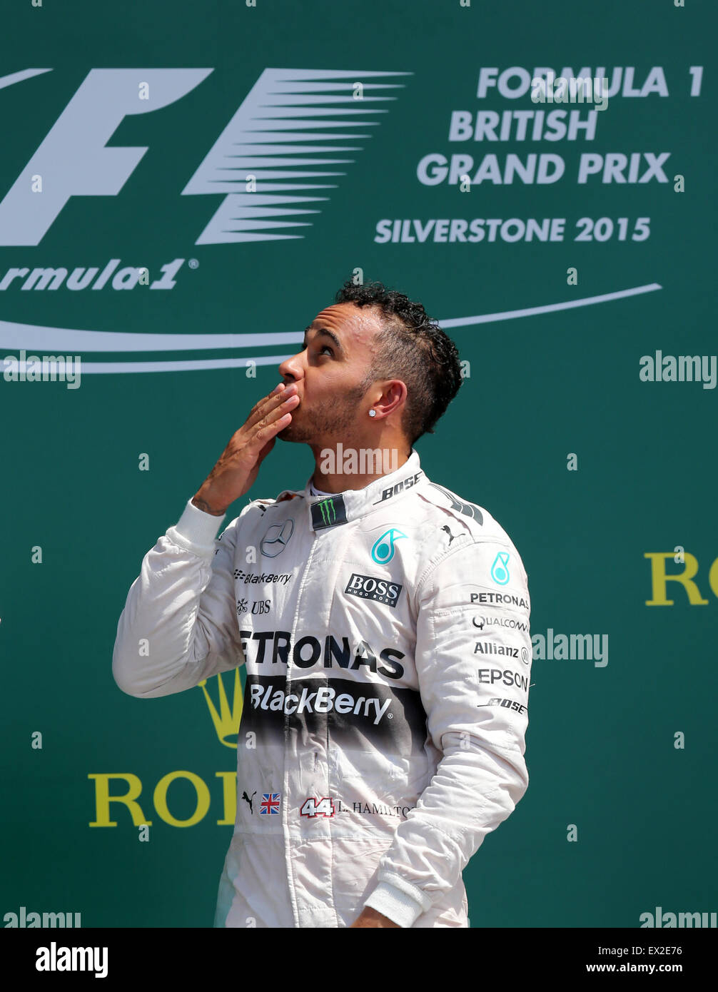 Lewis hamilton silverstone trophy hi-res stock photography and images ...