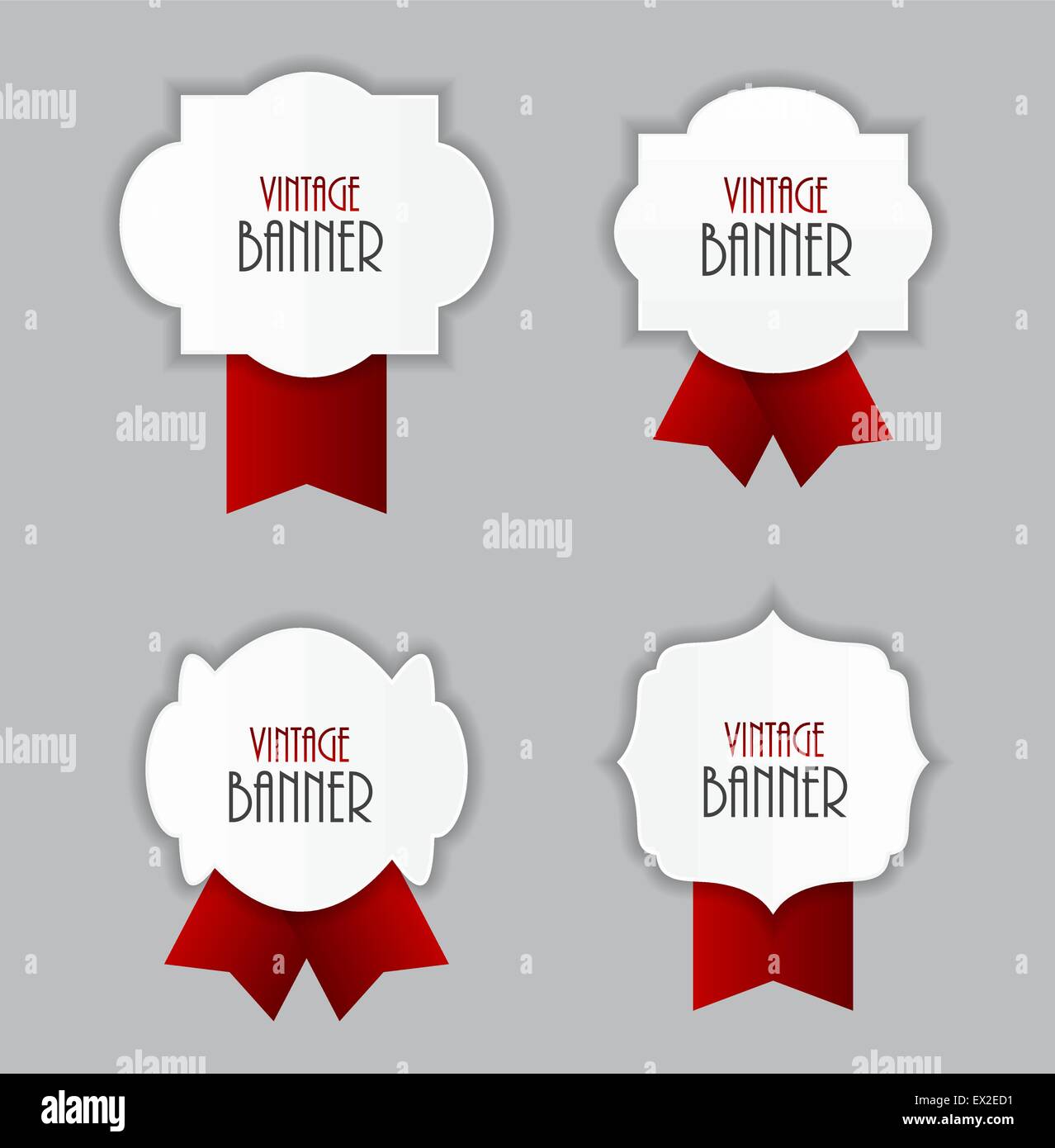 Vintage Label with Ribbon Vector Illustration Stock Vector Image & Art ...