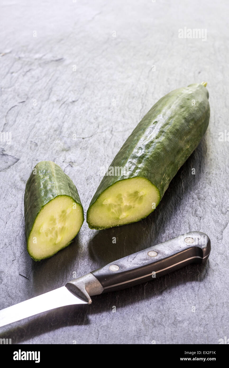 Cucumber cut in half hi-res stock photography and images - Alamy