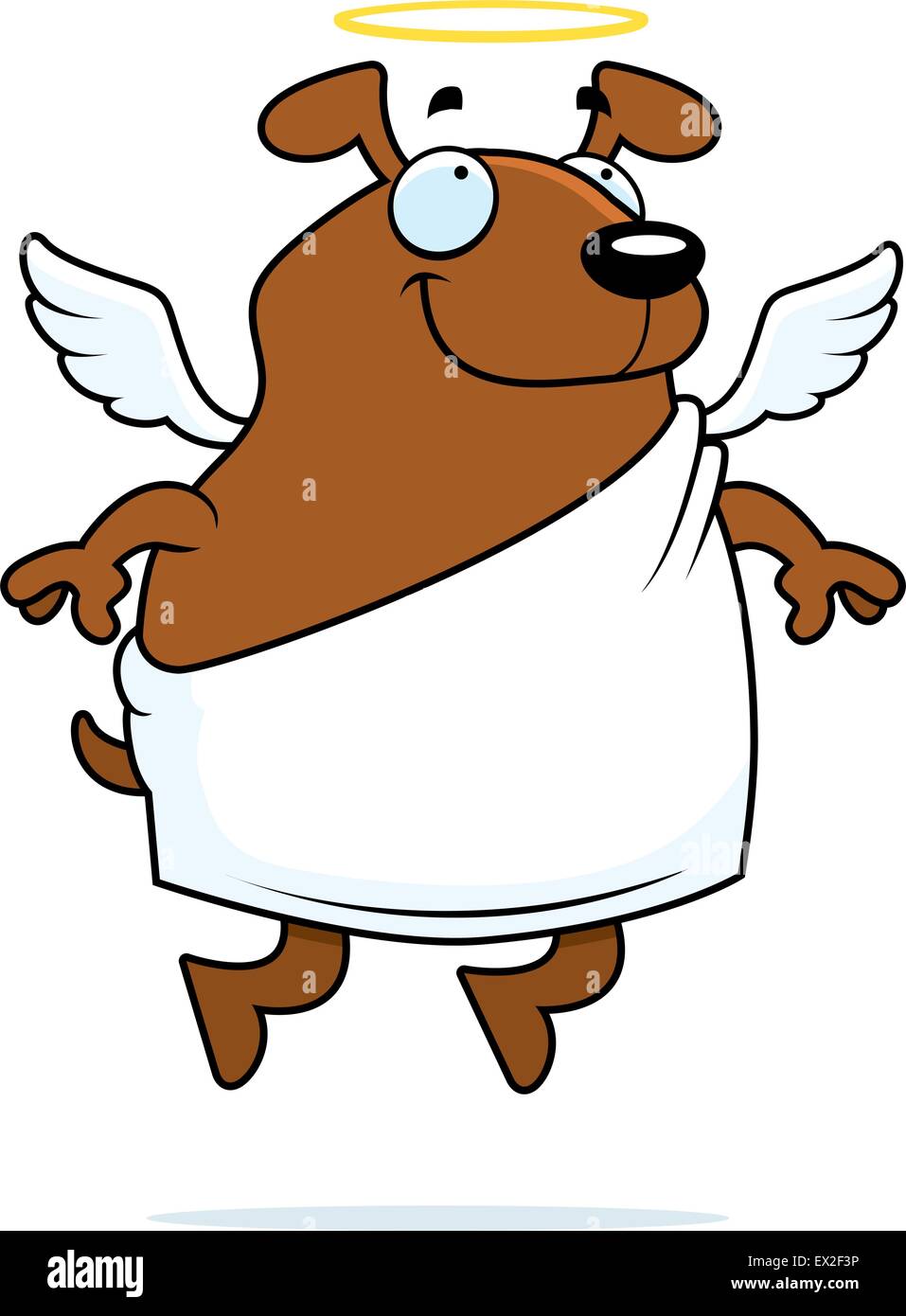 Happy cartoon angel dog wings hi-res stock photography and images - Alamy