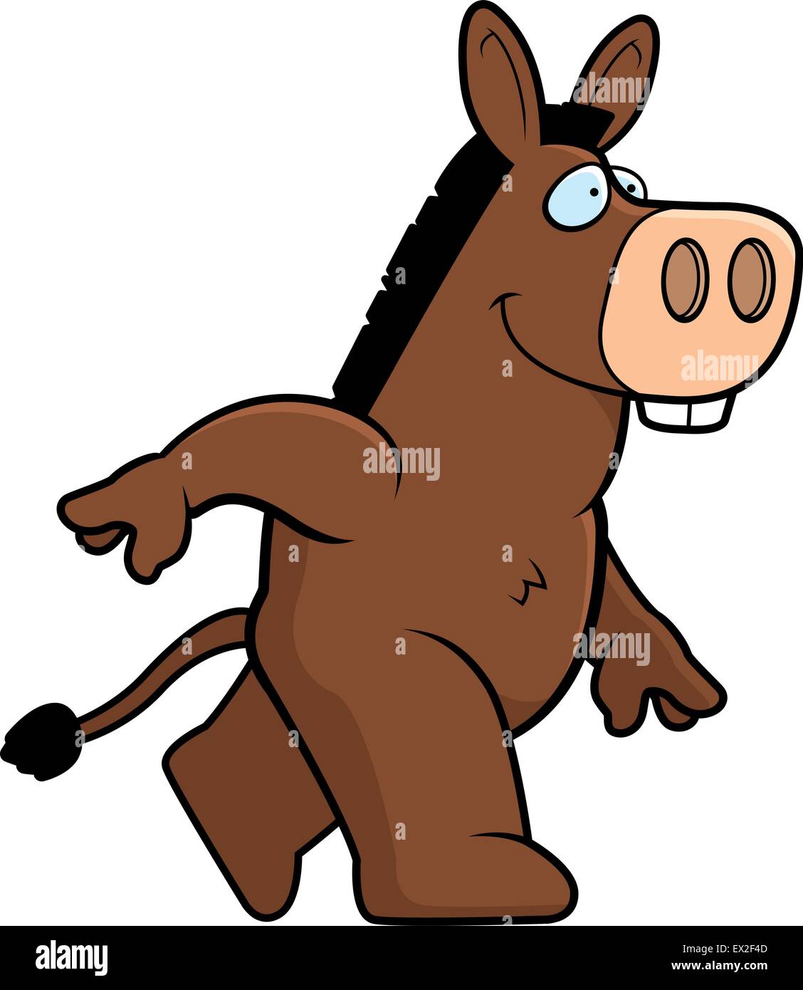 A happy cartoon donkey walking and smiling Stock Vector Image & Art - Alamy