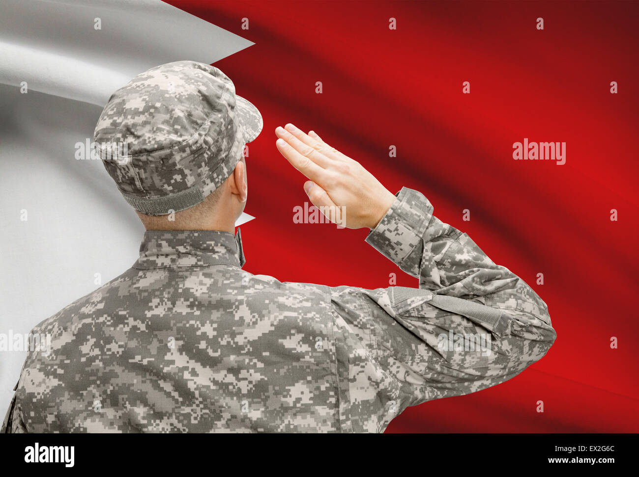 National military forces with flag on background conceptual series ...