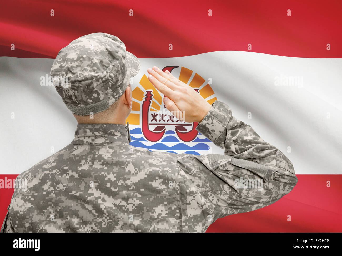National military forces with flag on background conceptual series ...