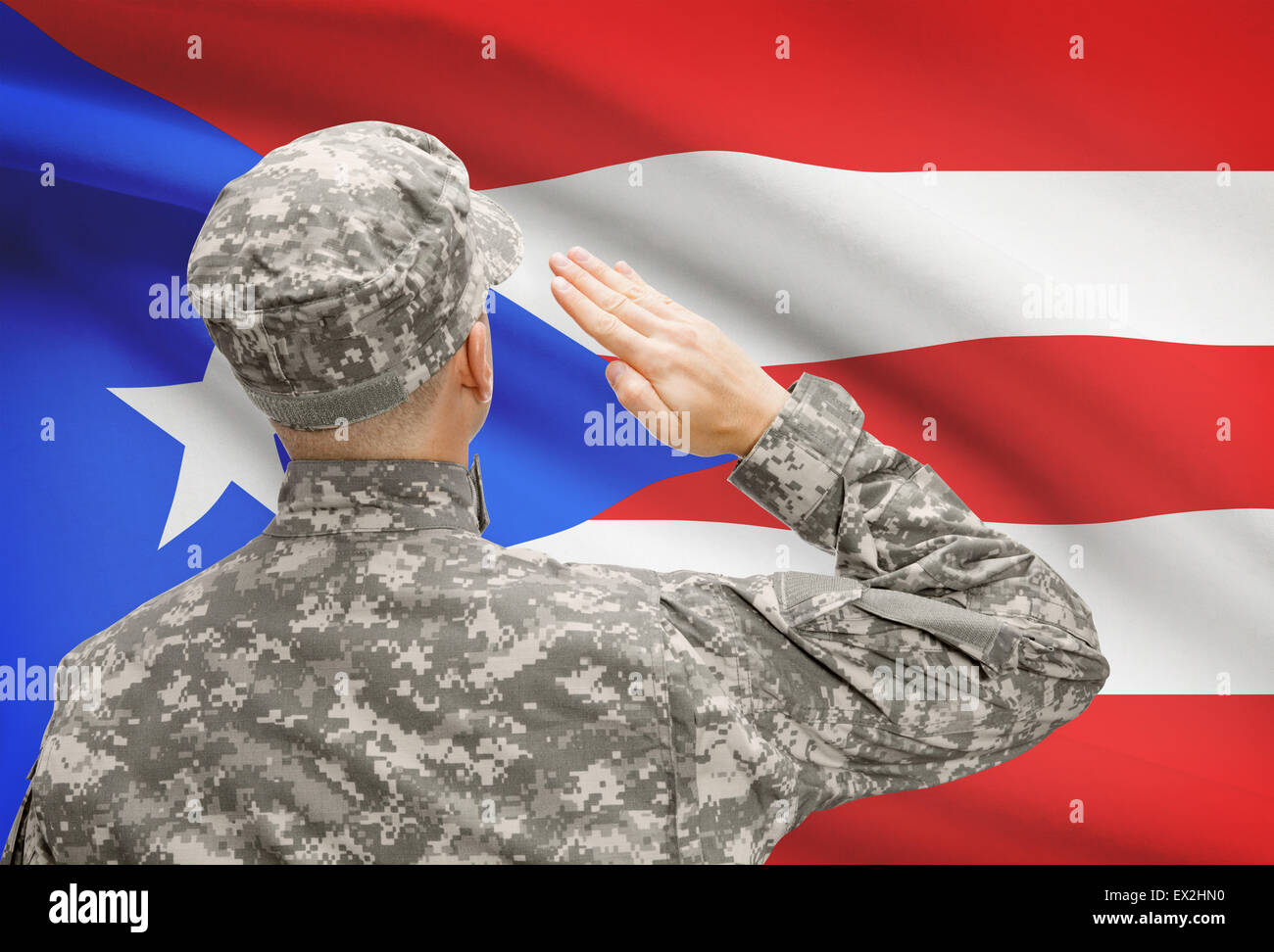 National military forces with flag on background conceptual series ...