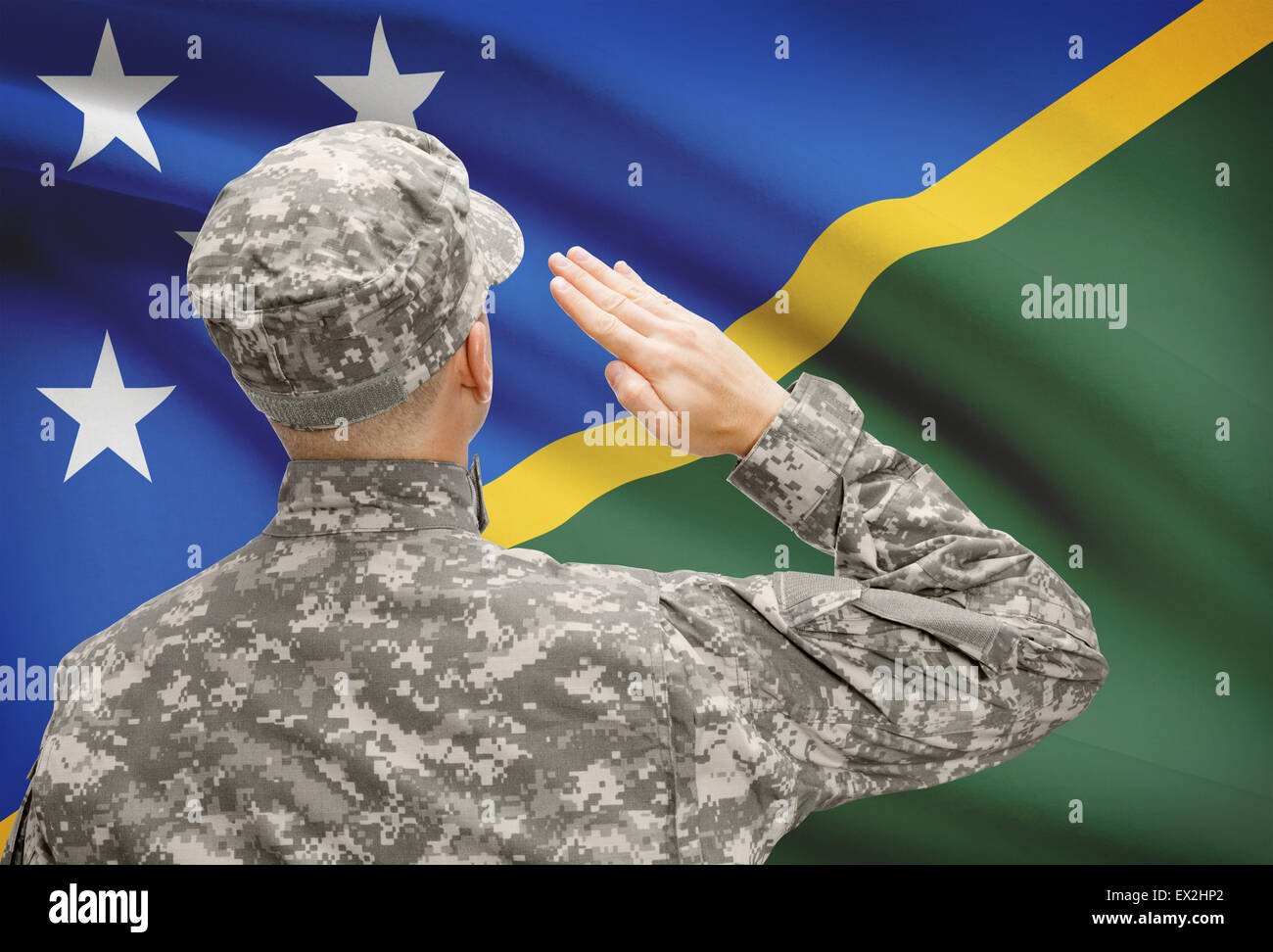 National military forces with flag on background conceptual series ...