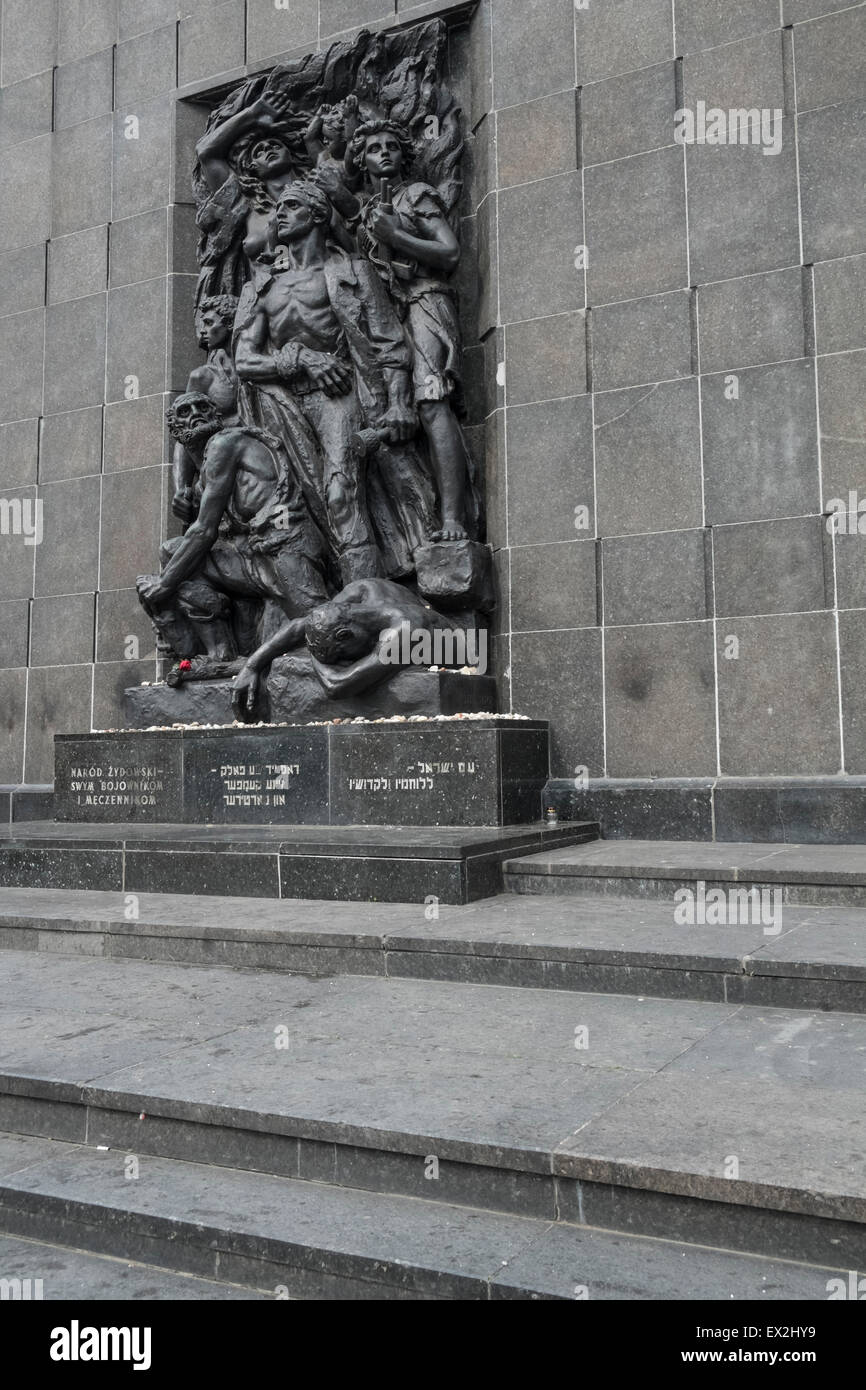 The Warsaw Ghetto Heroes Monument in Warsaw, Poland Stock Photo - Alamy