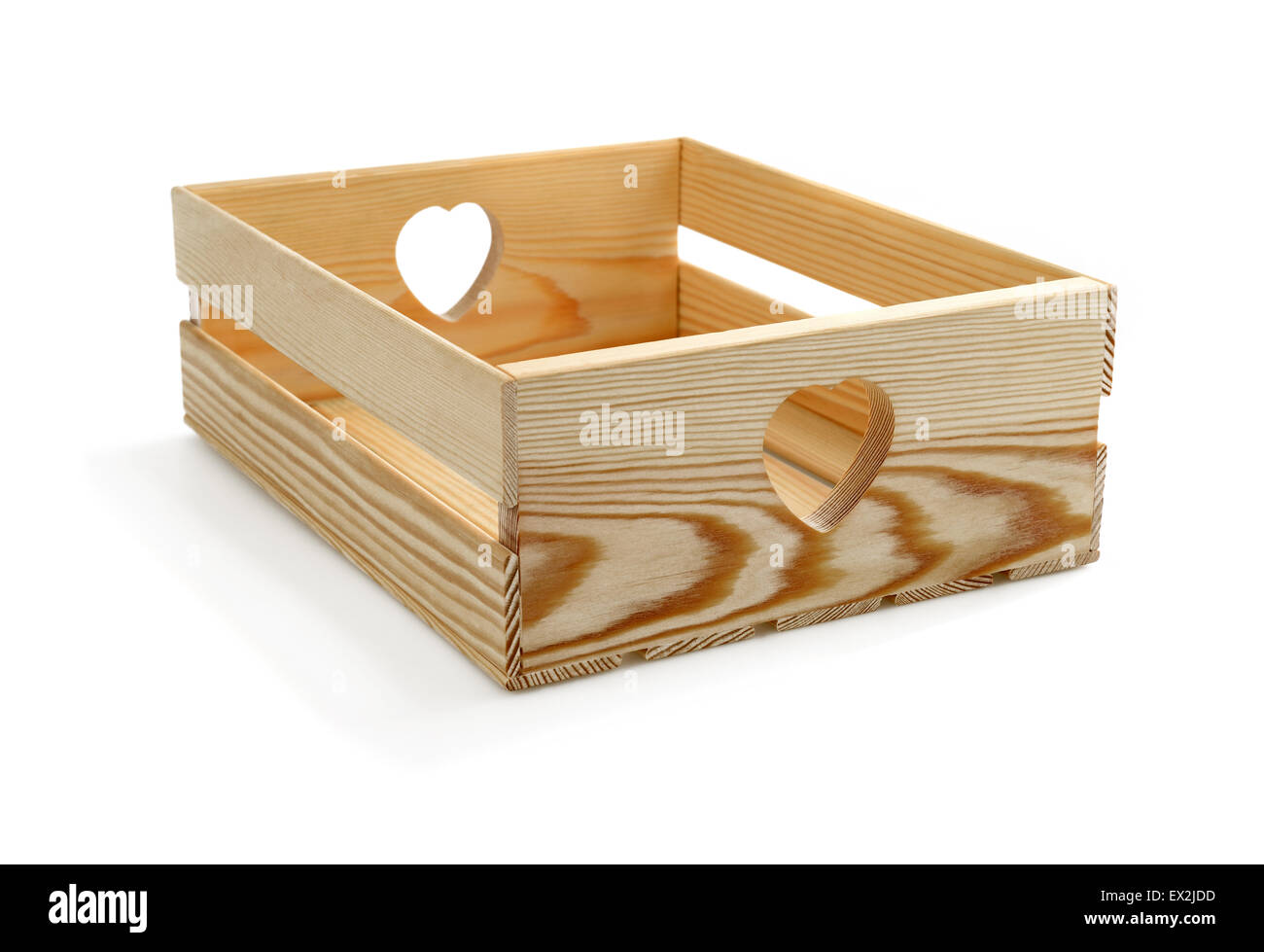 Wooden box isolated on white Stock Photo - Alamy