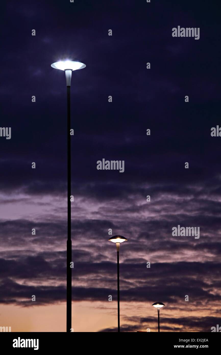 Lamps at night Stock Photo - Alamy