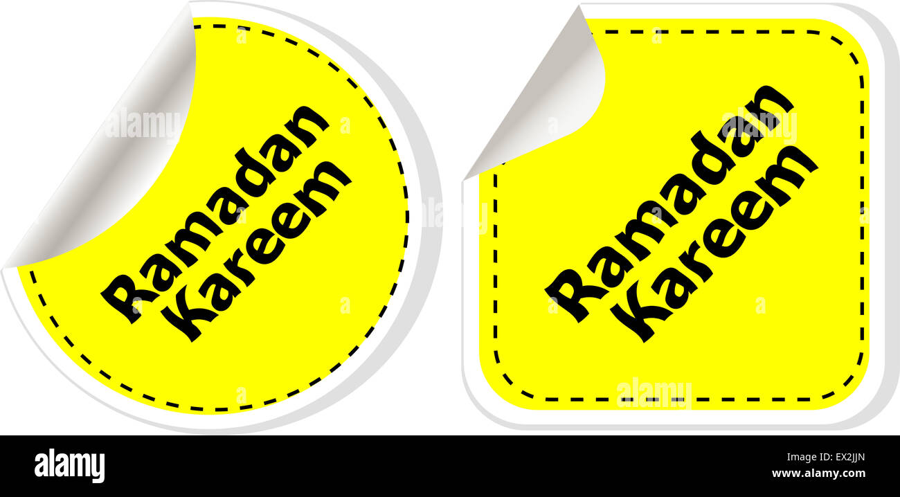 Arabic Islamic calligraphy of text Ramadan Kareem stickers label tag ...