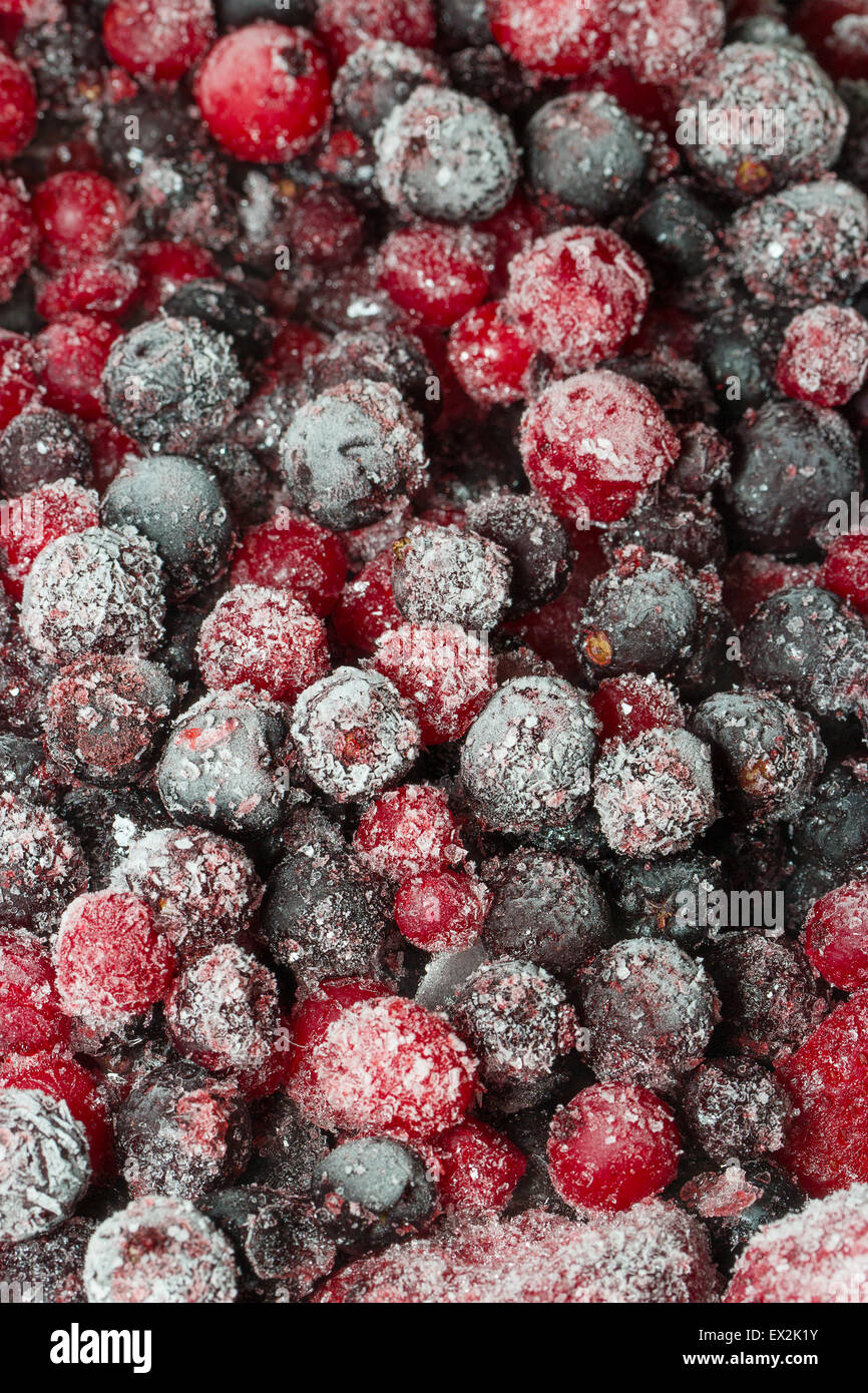 Frozen fruits and berries in the macro scale Stock Photo - Alamy