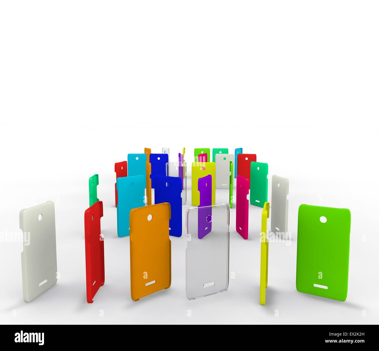 Colored plastic covers for your phone Stock Photo - Alamy