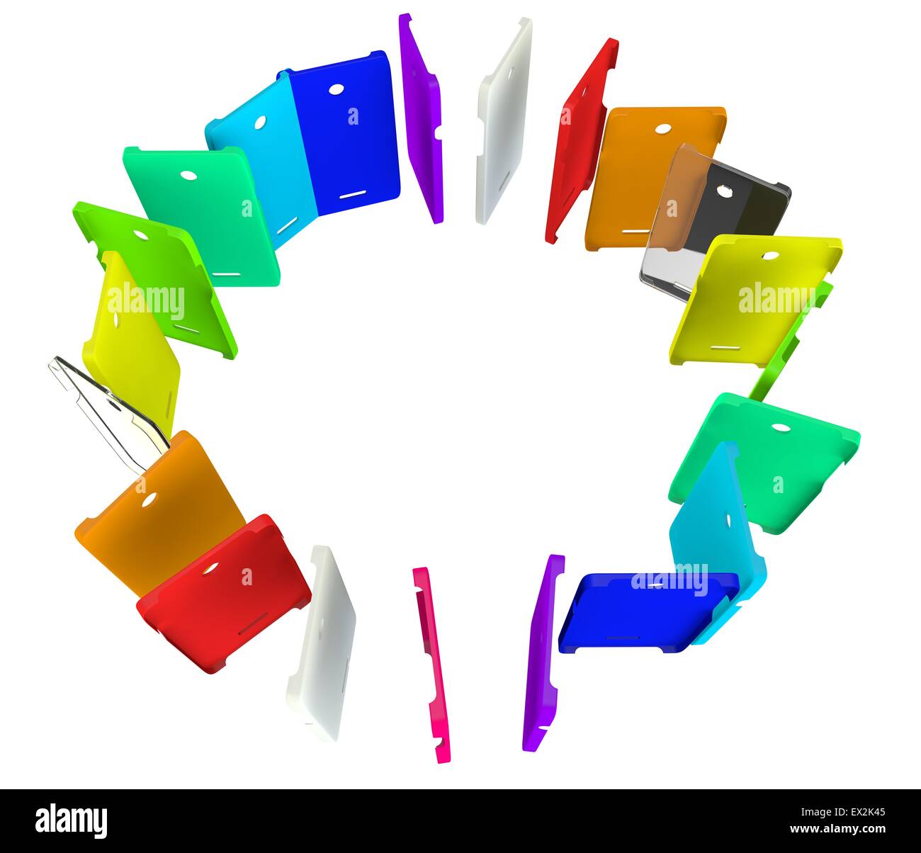 Colored plastic covers for your phone Stock Photo - Alamy