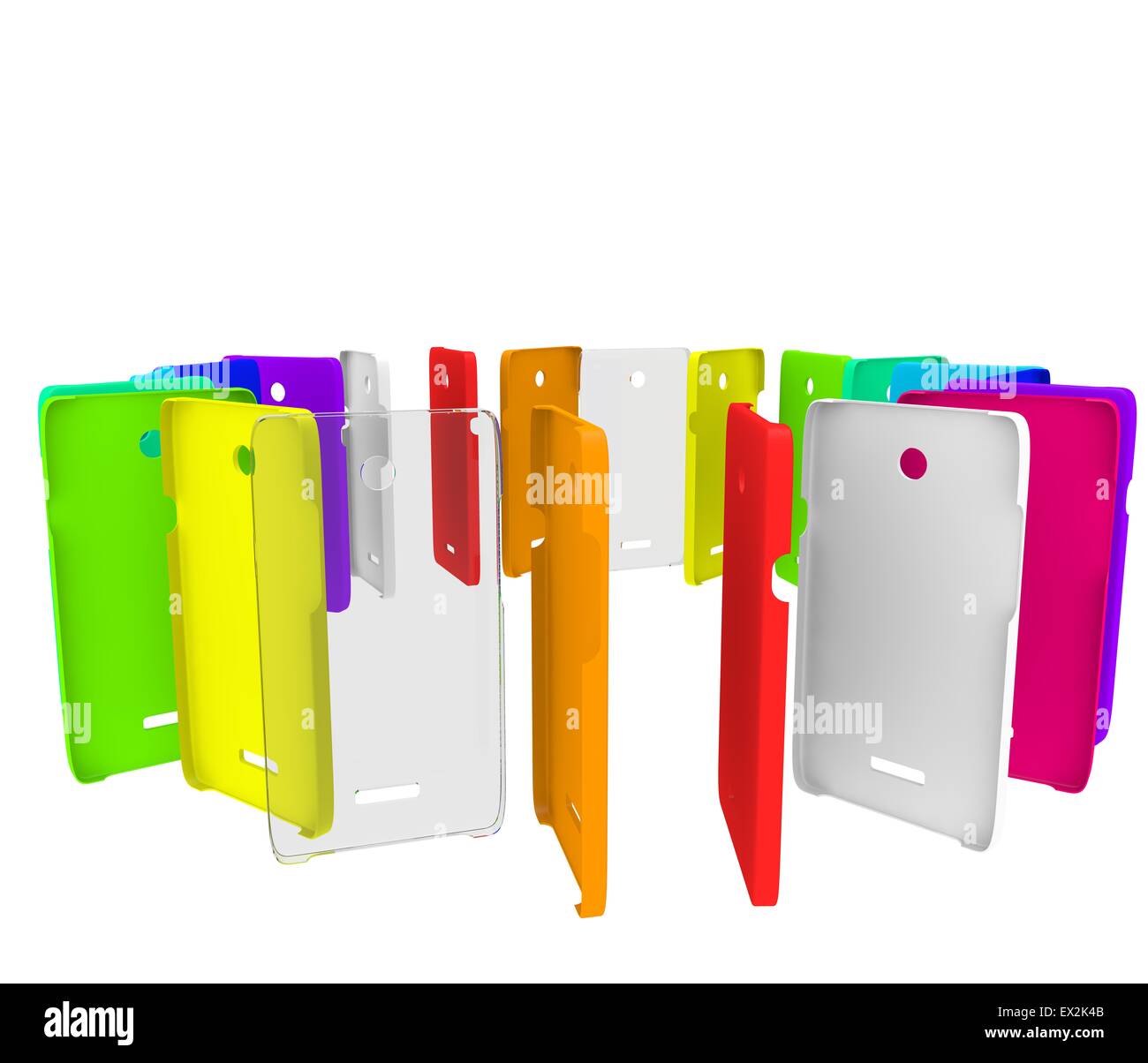 Colored plastic covers for your phone Stock Photo - Alamy