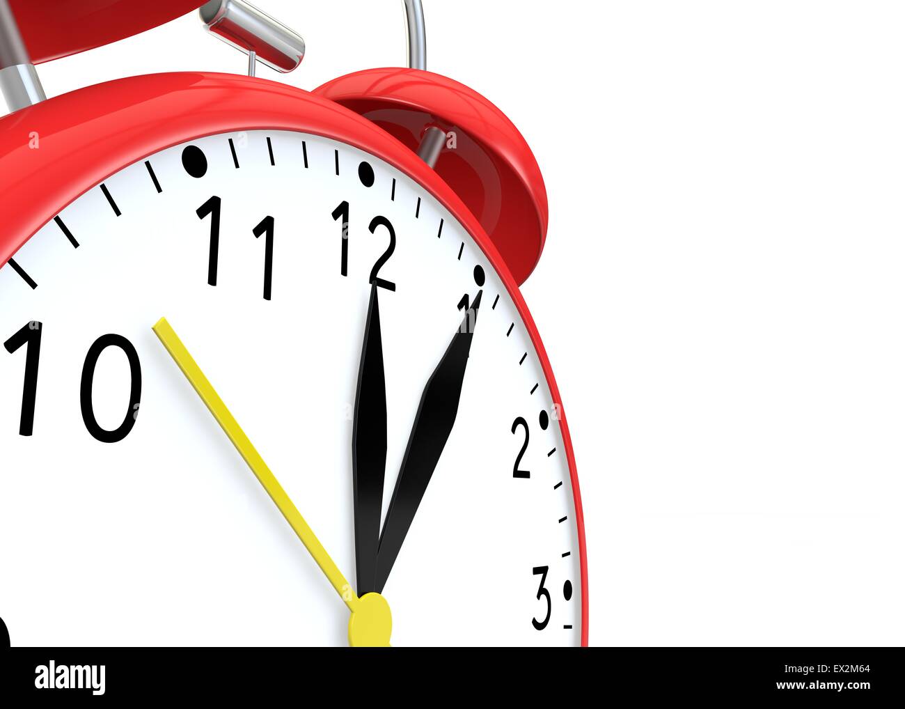 Red alarm clock on an isolated background Stock Photo - Alamy