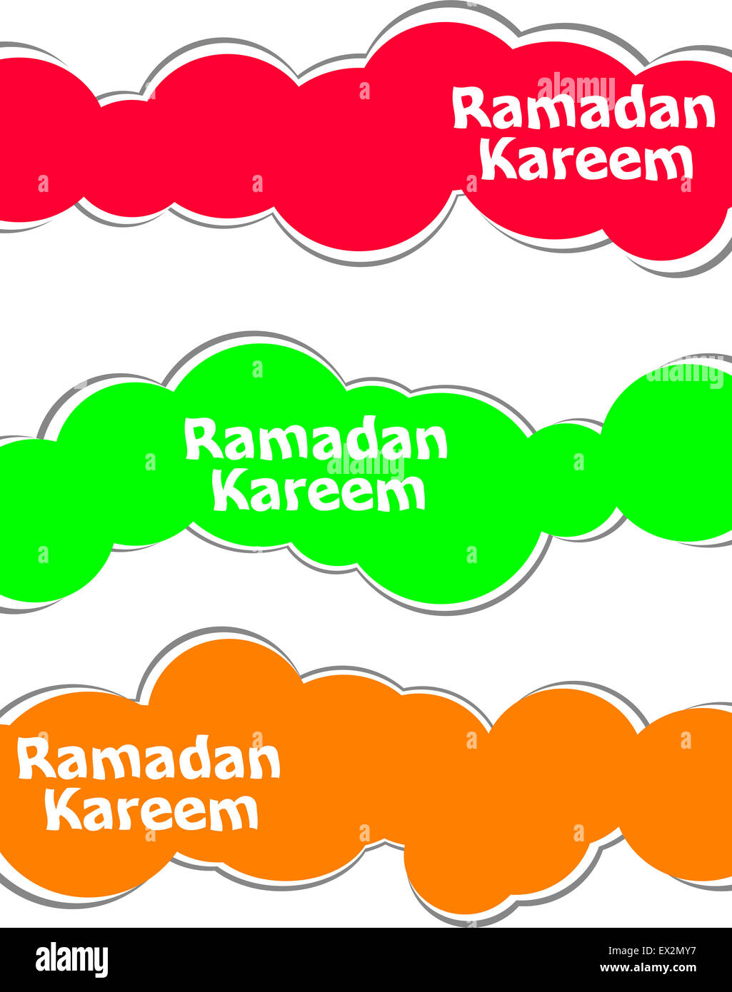 Arabic Islamic calligraphy of text Ramadan Kareem stickers label tag ...